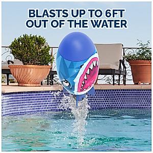 Swimways Shark Rocket, Kids Pool Accessories & Torpedo Pool Toys, Water Rocket Outdoor Games for the Swimming Pool, Lake & Beach for Kids Ages 5 & Up