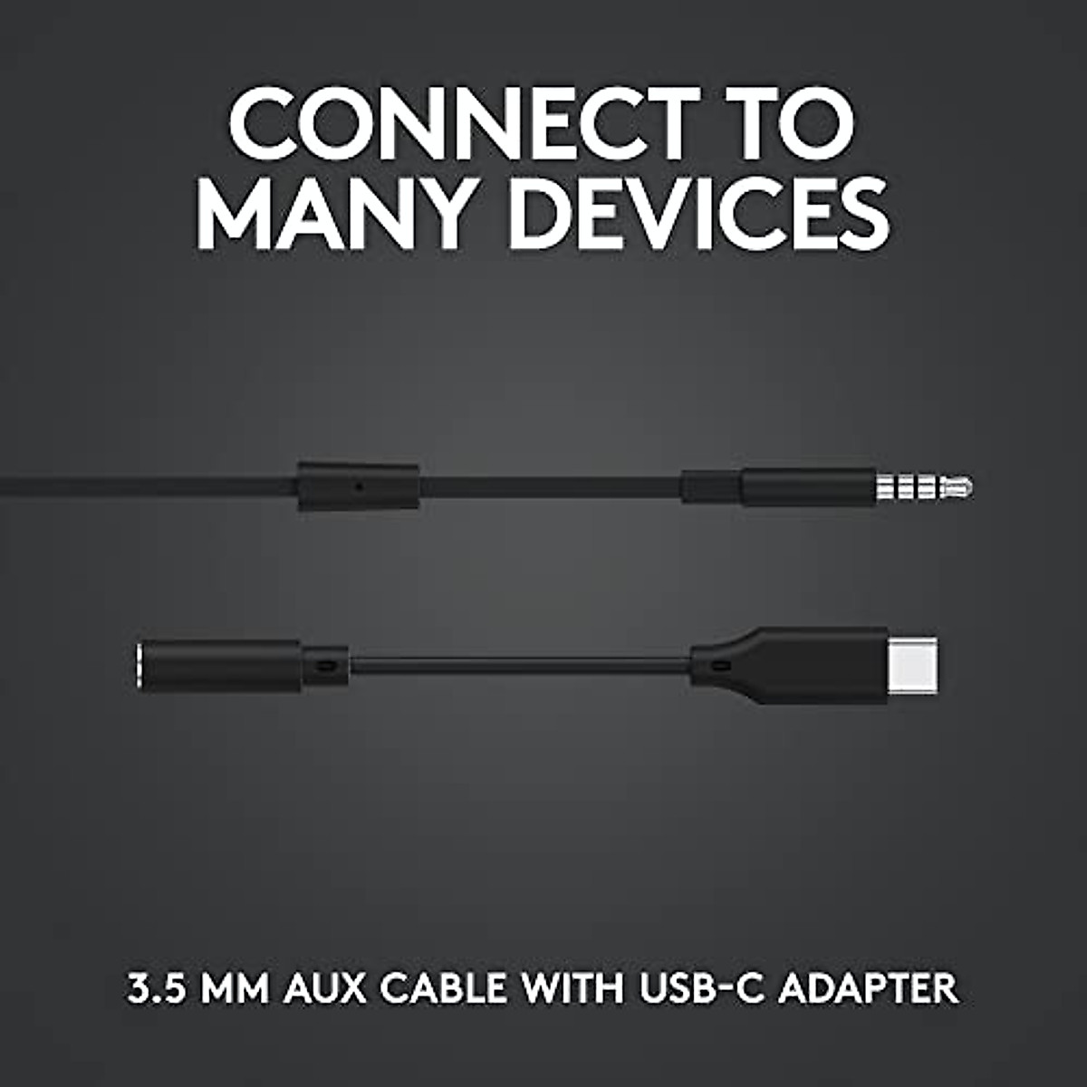 Logitech G333 Gaming Earphones with Dual Audio Drivers, in-line mic and Volume Control, Compatible with PC/PS/Xbox/Nintendo/Mobile with 3.5mm Aux or USB-C Port - Black