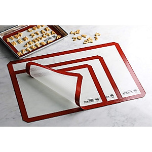New Star Foodservice 36596 Commercial Grade Silicone Baking Mat Non-Stick Pan Liner, 17 x 25 inch (Full Size)