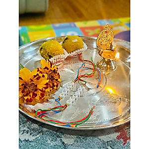 LOVENSPIRE Personalized Rakhi for Brother White Letter Name Designer Handmade Rakhi Thread for Bhaiya Custom Name Rakhi - Rakhi Card Hindu Bracelet Rakhi