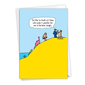NobleWorks - Funny Congratulations Greeting Card - Cartoon Congrats Notecard with Envelope - Thanks Evolution C6192CGG
