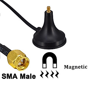 YOTENKO 10 dBi 433Mhz Antenna Half-Wave Dipole SMA Male Antenna Cable-3M with Magnetic Stand Base for Ham Radio Signal Booster Wireless Repeater Walkie Talkie