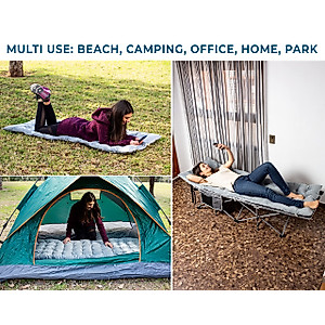 Zento Camping Cot Mattress Foam Pad for Adults – Thick Soft Ultra Comfort Sleeping Pad for Traveling Hiking Outdoor or Indoor Use – Lightweight Easy to Carry Foldable Waterproof Adult Cot Mattress