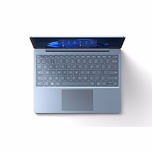 Microsoft Surface Laptop Go 2-12.4 Inch, Windows 11 Professional, Intel Core i5 Quad-Core, 8GB RAM, 256GB SSD, Intel Iris Xe Graphics, Ideal for Office and Gaming Ice Blue - 8QG-00012