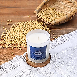 Vanilla&Coconut Scented Soy Candles for Home, Aromatherapy Candle Gift for Women, Natural Soy Wax Jar Candle for Relief & Relaxation, 7.7OZ (V C)