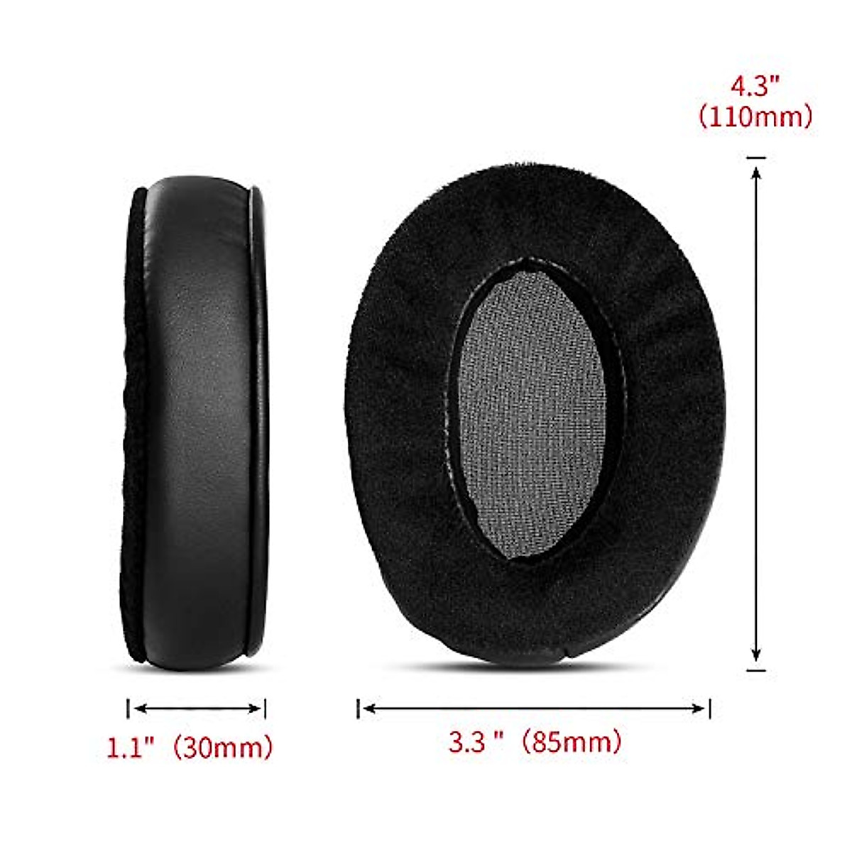 Replacement Ear Pads Cups Cushion Compatible with Corsair HS50 HS60 HS70 Pro Gaming Headset Headphones Earmuffs (Style 2)