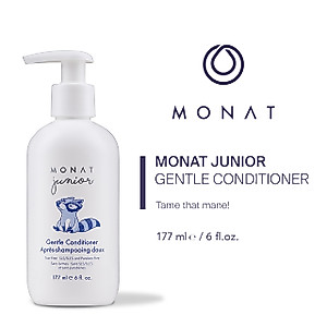 MONAT Junior Gentle Conditioner - A safe and gentle Anti Frizz Hair Conditioner for children that rinses out quickly. All Natural Tear-free, Sulfate & Paraben-free - Net Wt. 177 ml e / 6 fl. Oz.