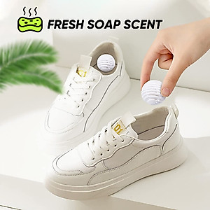 Deodorizer Balls for Sneaker Upgraded, Odor Purifying Ball Cleaner Eliminator for Shoes, Drawers, Lockers & Gym Bags - 6 Pack