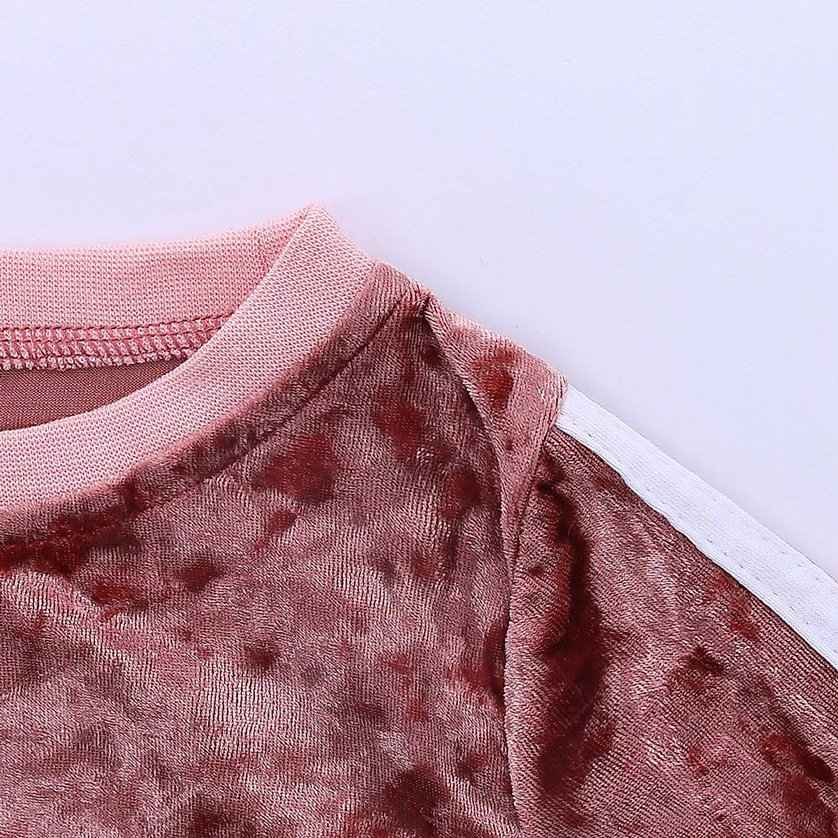 MYGBCPJS 2Pcs Fashion Toddler Baby Girl Velvet Sweatshirt Tops Pant Set Tracksuit