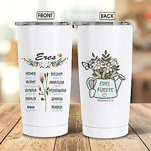 1step2dream Spanish Christian Gifts For Women | Inspiration Religious Tumbler | Self Care, Thank You Gifts For Mom,Girlfriend, Sister | 20 Oz