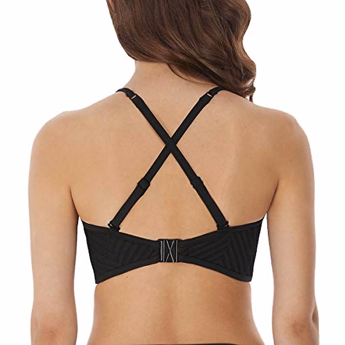 Freya Urban Convertible Concealed Underwire Bralette Bikini Top (6961),34DD,Night