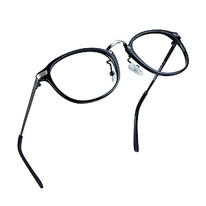 LifeArt Blue Light Blocking Glasses, Anti Eyestrain, Computer Reading Glasses, Gaming Glasses, TV Glasses for Women Men, Anti Glare (Black, No Magnification)