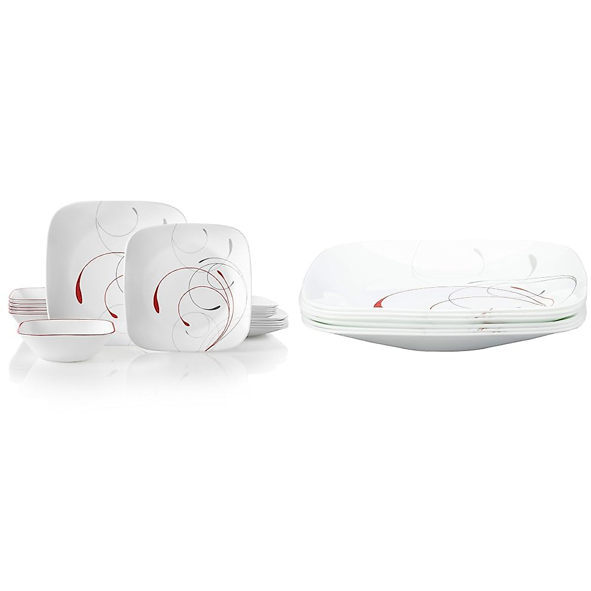Corelle Vitrelle 18-Piece Dinnerware Set + 6-Piece Salad Plate Set