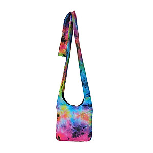 THE COLLECTION ROYAL Tie Dye Cotton Sling Crossbody Shoulder Graphic Mini Hobo Bag