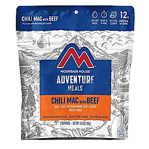 Mountain House Chili Mac with Beef | Freeze Dried Backpacking & Camping Food | 2-Servings