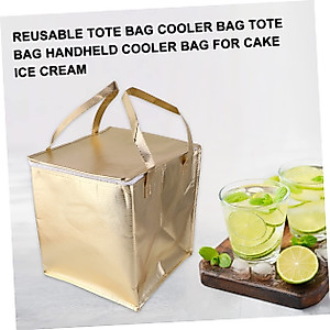 TIDTALEO 1Pc insulated portable Insulation bags Cake Cooler Bag ice bag grocery tote bag zip tote bag non-woven fabric lamination cake printable