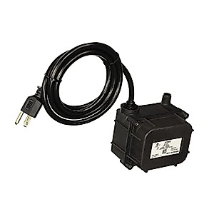 Little Giant P-AAA 115 Volt, 1/160 HP, 120 GPH Manual Submersible Oil-Filled Fountain/Recirculating Pump, 6-Ft. Cord, Black, 523003