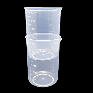 9 Pack Plastic Beakers, 300ml/10.1oz Epoxy Mixing Cups, Plastic Graduated Cup Clear Measuring Cup with 50 Pcs Mixing Sticks for Resin, Epoxy, Stain, Mixing Paint