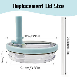 2Pcs 30oz 40oz Tumbler Flip Straw Lid Replacement Compatible with Stanley Quencher, Spill Proof Splash Resistant Tumbler Lids, Reusable Tumbler Cover for Cup and 40 oz Tumbler(J,30oz)