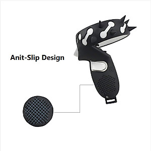NIUVR Touch Controller Grip Cover Compatible with Quest 2 VR Accessories, Anti-Throw Protective Handle Sleeve with Nylon Adjustable Knuckle Strap