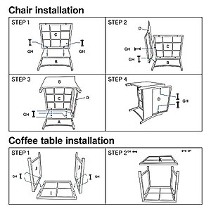 Pamapic 5 Pieces Wicker Patio Furniture Set Outdoor Patio Chairs with Ottomans Conversation Furniture with coffetable for Poorside Garden Balcony(Beige)