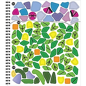 Brain Games - Sticker by Number: Stained Glass (28 Images to Sticker)