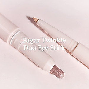 Peripera SUGAR TWINKLE DUO EYE SHADOW STICK (01 DEWY NUDE) - Shimmer, Highlighter, Convenient Eye Shadow Cream
