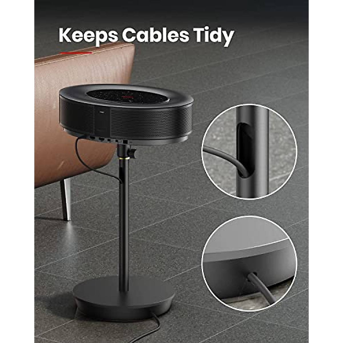 Anker Nebula Cosmos Max 4K UHD TV Home Theater/Entertainment Projector with Anker Nebula Projector Lightweight and Adjustable 3-ft Floor Stand