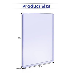 400 Card Sleeves Hard Plastic, Baseball Card Protectors Hard Plastic, 3"x4" Hard Card Sleeves for Baseball Cards, Football Cards (200 Hard Card Sleeves + 200 Clear Sleeves)