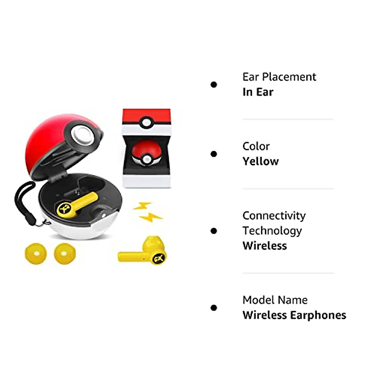 DEKYJUE Kids Wireless Earbuds with Elf Ball Charging Box Touch Control Bluetooth Wireless Ear Buds for Kids Waterproof Wireless Earphones with Microphone for Android iOS Cell Phone Computer Laptop