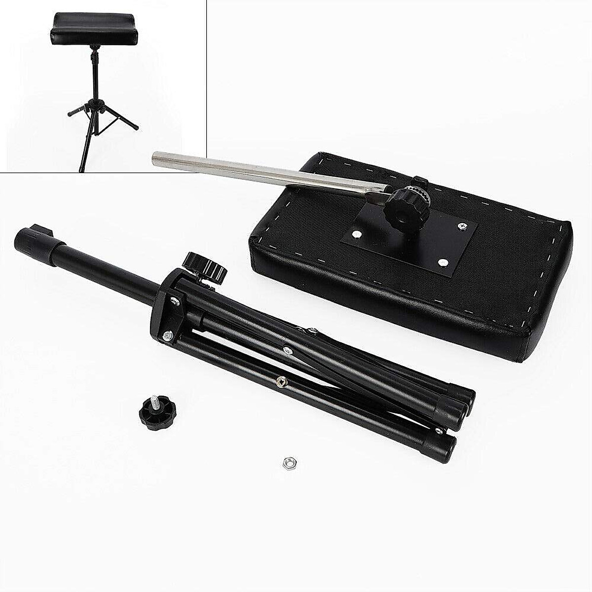 BoTaiDaHong Tattoo Armrest Arm Bar Leg Rest Stand Sponge Pad Tripod Stand Height Adjustable Studio Chair Sponge Pad Tool 65-125cm for Studio Salon Tattoo