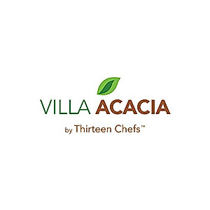 Thirteen Chefs Villa Acacia Live Edge Wood Serving Platter Natural Acacia Wood and Organic Raw Bark Edge Medium