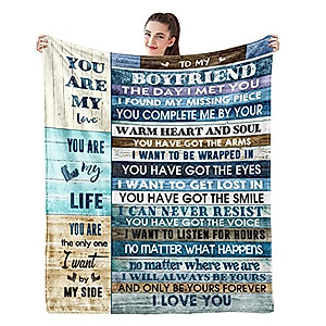 Eslygoily Gifts for Boyfriend Unique Gift Ideas for Boyfriend Birthday Decoration Gifts for Boyfriend for Boyfriend Romantic Decoration Gift for Boyfriend Throw Blankets 60x80 inch
