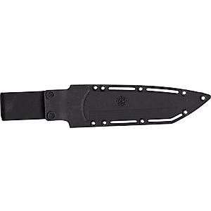 Smith & Wesson 10.6in High Carbon S.S. Fixed Blade Knife with 5.2in Tanto Blade and TPE Handle for Outdoor, Tactical, Survival and EDC