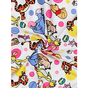 Winnie The Pooh Baby Toddler Girls Fit and Flare Ultra Soft Dress (18 Months, White/Yellow)