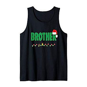 Christmas Brother Sibling Santa Matching Family Tank Top