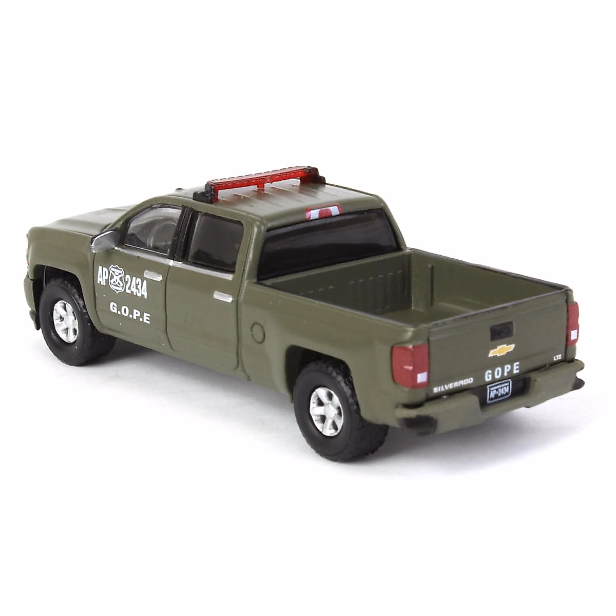 2018 Chevy Silverado Z71 Pickup Police Carabineros de Chile (GOPE) Hobby Exclusive Series 1/64 Diecast Model Car by Greenlight 30384