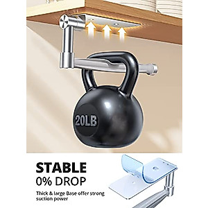 𝙉𝙤.𝟭 VICSEED Adjustable Paper Towel Holder Under Cabinet [One Hand Tear Off] Paper Towel Holder Wall Mount [Versatile Rotatable] Paper Roll Holder for Kitchen Bathroom Toilet RVs (Adhesive, Screw)