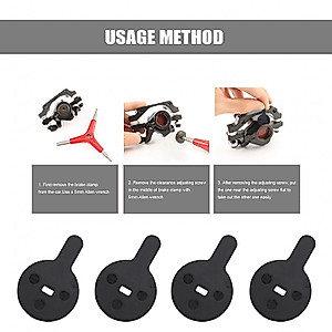 SING F LTD 2 Pairs of Resin Semi Metallic Bike Disc Brake Pads Compatible with Shimano SRAM AVID Hayes MX3 MX4 4mm Thickness Mountain Road Bike Cycling Bicycle MTB Disc Brake Pad