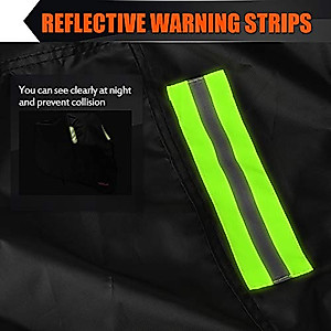 MICTUNING Motorcycle Cover Waterproof Outdoor 210D Oxford 104 Inch All Season Universal - Dirt Bike Cover Sun Protection Tear-Proof Windproof with Cloth Lock-Holes & Reflective Strip(104’’×41’’×49’’)