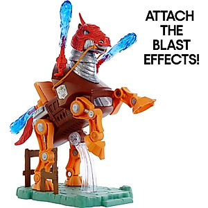Masters of the Universe Origins Stridor Action Figure, 7 in Tall Robot Horse with Projectile Launcher, 3 Plasma Blasts, Helmet & Bridle with Cord, Collectible Gift for MOTU Fans Ages 6 Years & Older