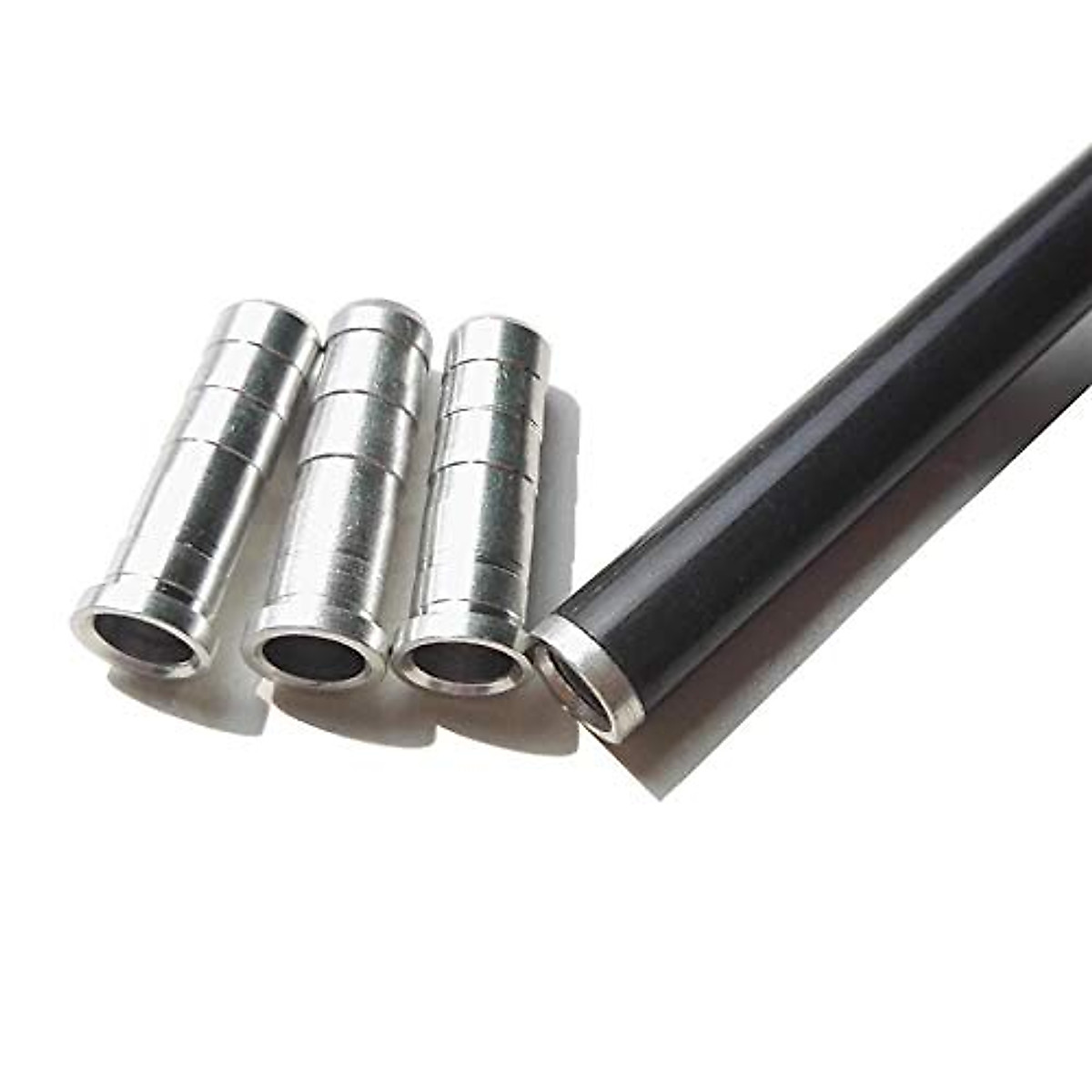 JJZS 12pack Archery Arrow Aluminum Inserts for 0.244’’ Carbon Arrow Shaft, Practice Field Points Inserts Adapter 6.2mm Fit Compound Bow Recurve Bow Target Shooting