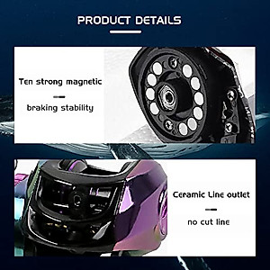 Baitcasting Reel 22lbs Baitcast Fishing Reels 7.2:1 BalanZze 18+1BB High Speed Casting Reel Left & Right Hand Saltwater Freshwater Max Drag Baitcaster Reel (Right, Colorful)