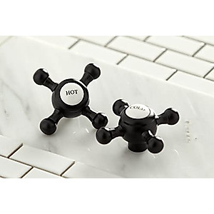 Kingston Brass KS4460BX Metropolitan Widespread Bathroom Faucet, 5-9/16 Inch in Spout Reach, Matte Black