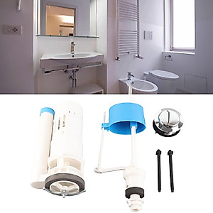 HURRISE Water Saving Toilet Repair Kit Fill with Button ABS Material, Suitable for Toilets with 23-27 Cm Water Depth