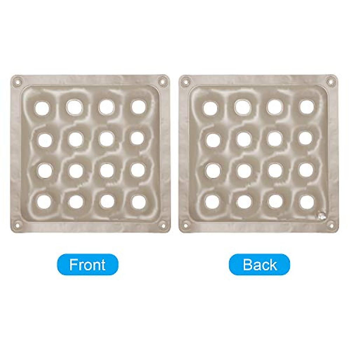 SUNSHINEMALL Inflatable Seat Cushion, Air Chair Cushions 19x19-inch PVC Square Seat Breathable and Comfortable for Office Chair, Car, Wheelchair and Home（19inch）