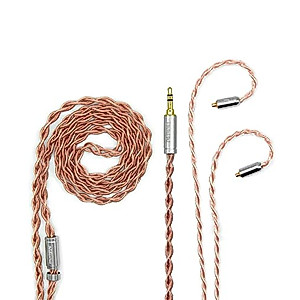 FAAEAL Upgraded Version of 8-core high-Purity Copper Earphone Cable,mmcx Connector for Shure SE846 SE535 SE215 SE315 SE425 UE900s MAGAOSI K5 LZ A4 A5 TIN Audio T2 T3 BGVP Earphones 4.9ft(3.5mm Plug)