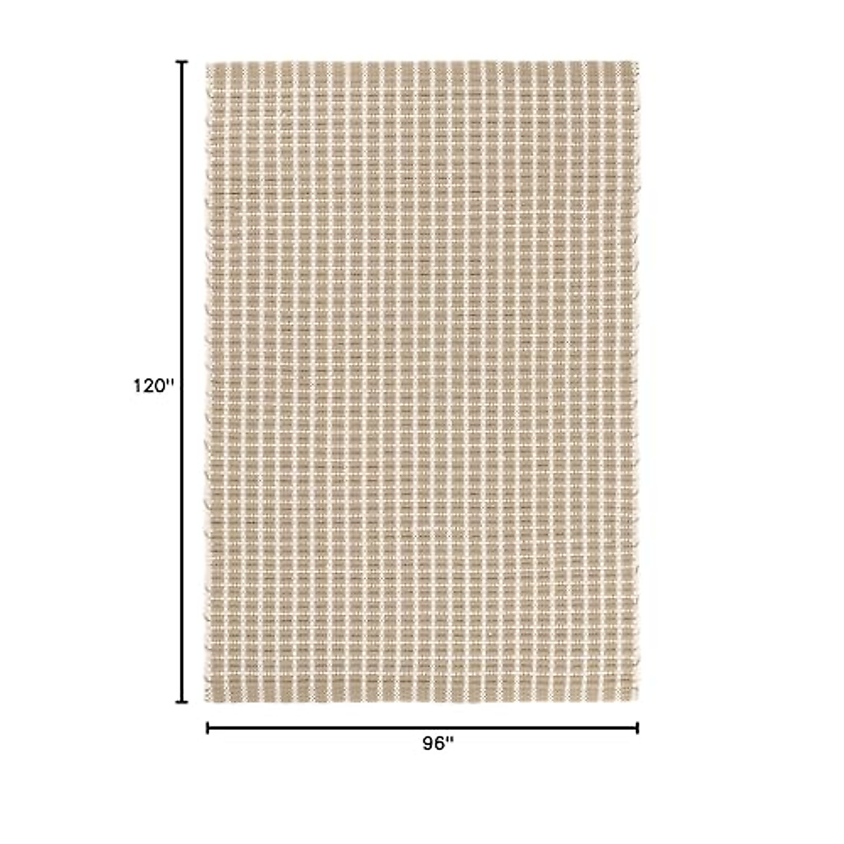 Dash and Albert Gridiron Indoor/Outdoor Area Rug - 8' x 10' Wheat Checkerboard Handwoven Accent Rug - Durable, Fade Resistant, High Traffic Friendly