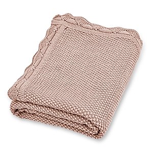 YOYI YOYI Cotton Baby Blanket Toddler Blankets Soft Warm Breathable Nursery Swaddling Blankets for Girls and Boys Receiving Blanket for Crib, Stroller, car31x40 inches (Dusty Rose)