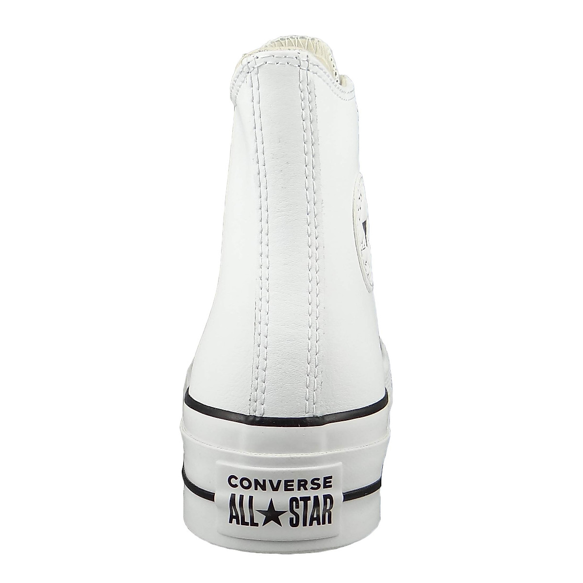 Converse Women's Chuck Taylor All Star Lift Clean HIGH TOP Sneaker, White/Black/White, 6 M US